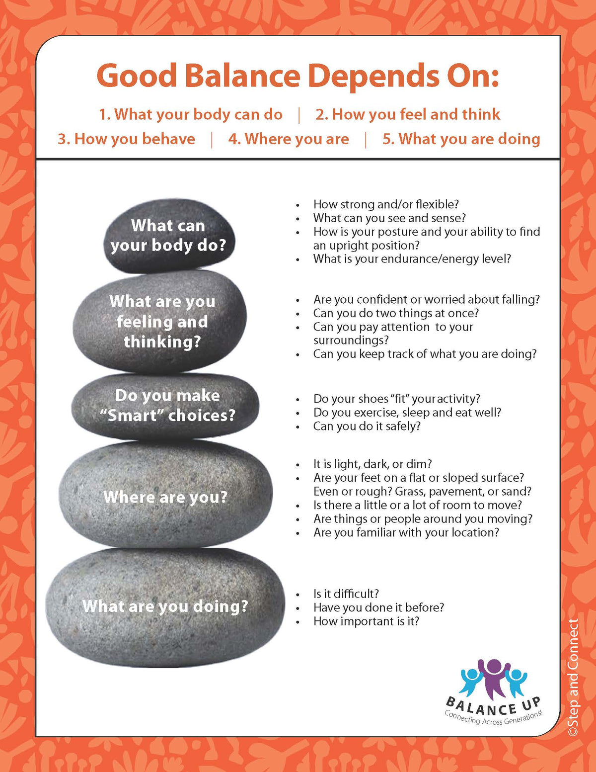 Good Balance Depends On – Step and Connect